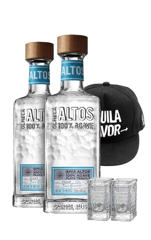 Comprar Altos Tequila Plata (x2) con 2 Vasos Shot y Gorra | Bodeboca