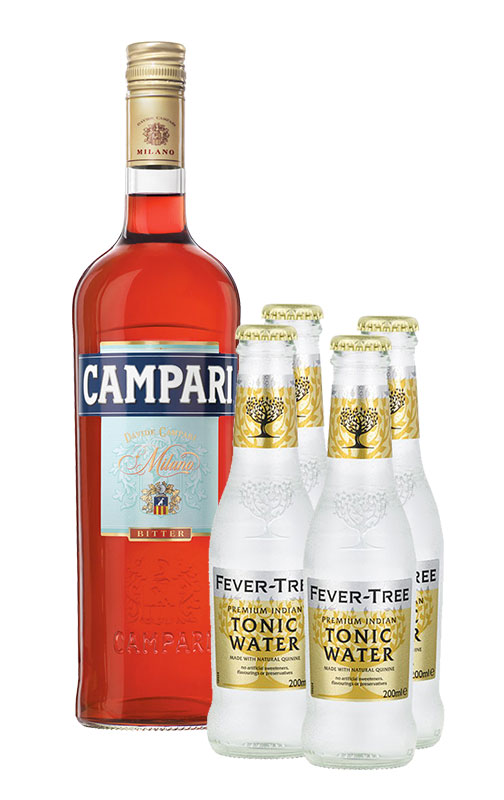 Pack Campari con Fever Tree Tonic Water (x4) de regalo | Comprar por 14.5 € en Bodeboca