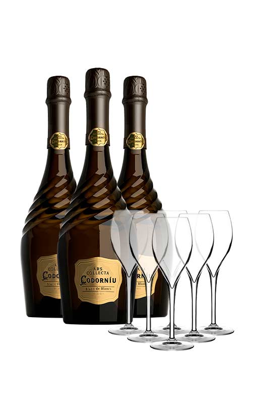 Comprar Pack Ars Collecta Blanc de Blancs 2019 (x3) con Copas (x6) | Bodeboca